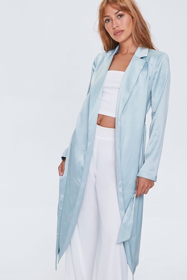 Forever 21 Satin Duster Jacket - ShopStyle