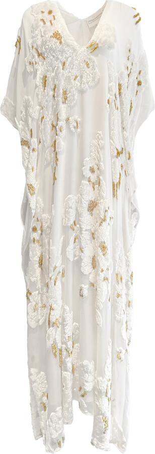 MARIE FRANCE VAN DAMME Rose Devore Caftan - ShopStyle Day Dresses