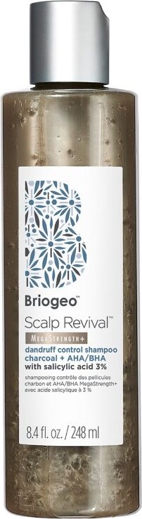 BRIOGEO Megastrength+ Dandruff Control Shampoo Charcoal + Aha/Bha With ...