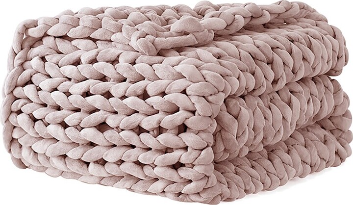 Sutton Home Dream Theory Weighted Chunk Cable Knit Throw - ShopStyle