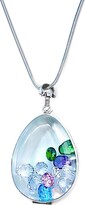 Mon Bijoux - Large Teardrop Silver Fillable Necklace Personalised ...