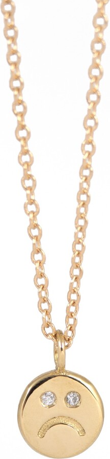 Futaba Hayashi - Sad Face Necklace - 14k Yellow Gold - ShopStyle