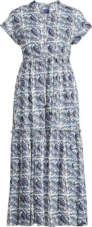 Ro's Garden Women's Mumi Broderie Maxi Dress - Blue Cortazor - Size ...