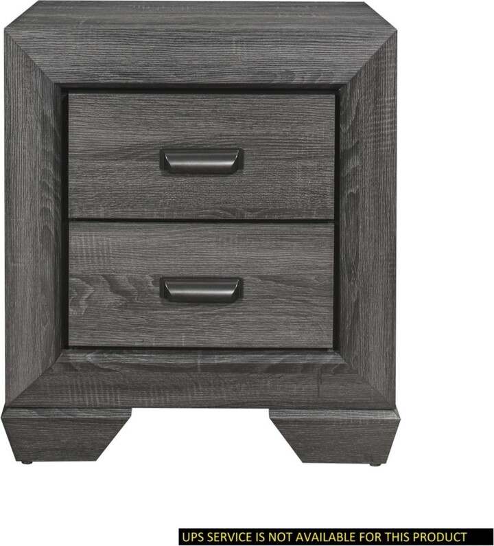 Simplie Fun Rustic Gray Nightstand with 2 Drawers - ShopStyle