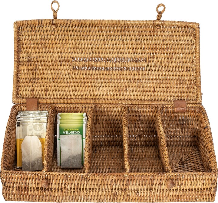 Artifacts Trading Company Rattan 5 Section Tea Box with Lid - ShopStyle