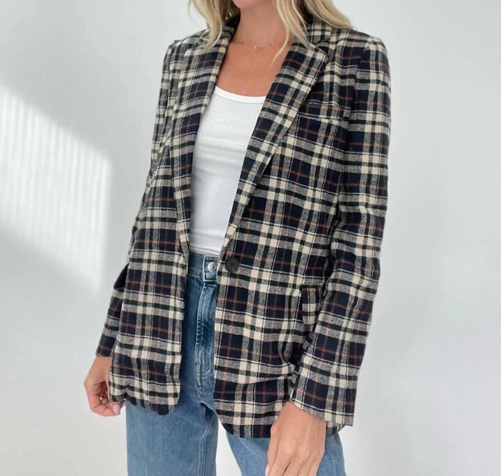 SIX/FIFTY Jax Flannel Blazer In Multi Plaid - ShopStyle