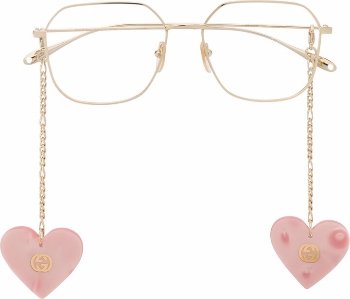 Gucci Eyewear Logo Charm-Link Glasses - ShopStyle Eyeglasses