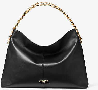 Michael Kors Jordyn Large Leather Hobo Shoulder Bag - ShopStyle