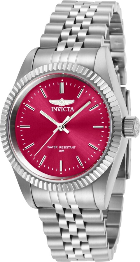 Invicta Women's 29399 Specialty Quartz 3 Hand Red Dial Watch ...
