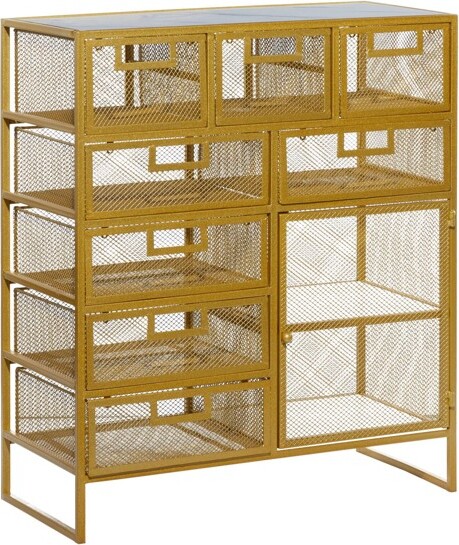 Contemporary Metal Storage Unit Gold - Olivia & May - ShopStyle ...