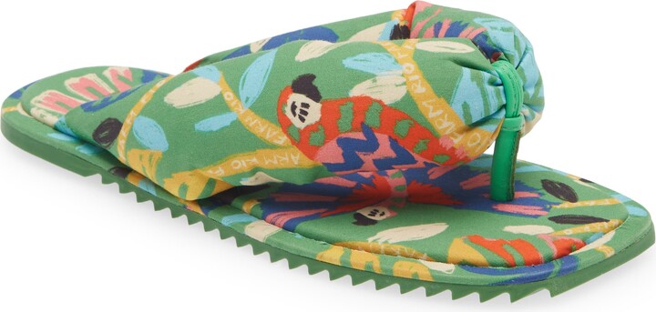 Farm Rio Forest Birds Puffy Flip Flop - ShopStyle