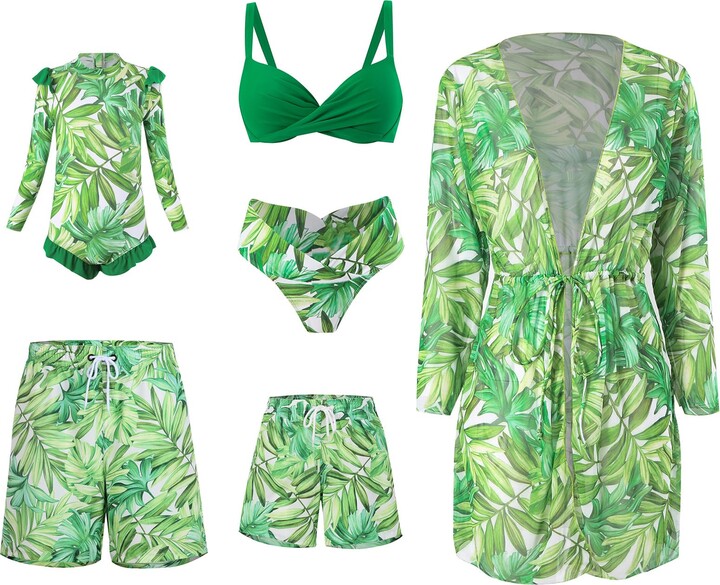 Raiodais Family Ruffles Two Piece Bikini Matching Set Mommy and Me ...