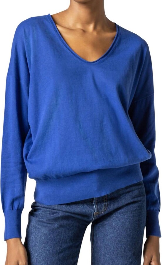 Lilla P Relaxed Everyday Sweater In Cobalt - ShopStyle