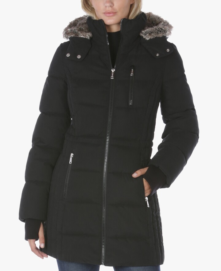 Nautica Women's Faux-Fur-Trim Hooded Anorak Puffer Coat - ShopStyle