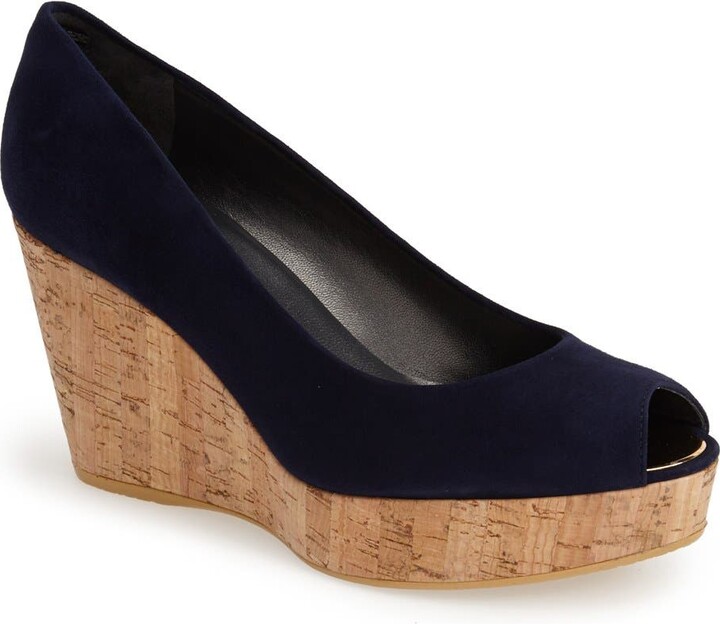 Stuart Weitzman 'Anna' Peep Toe Platform Wedge - ShopStyle