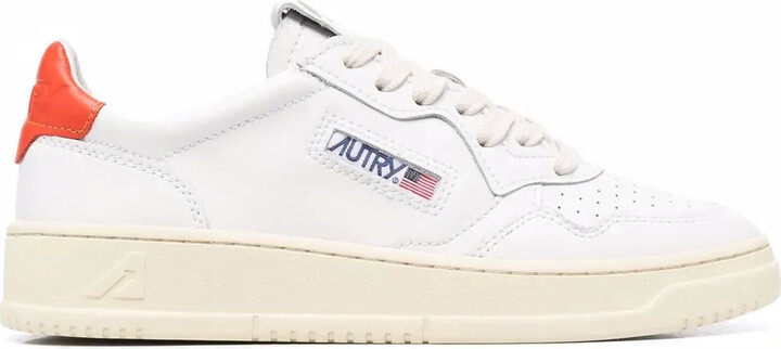 AUTRY Logo-Patch Lace-Up Sneakers - ShopStyle