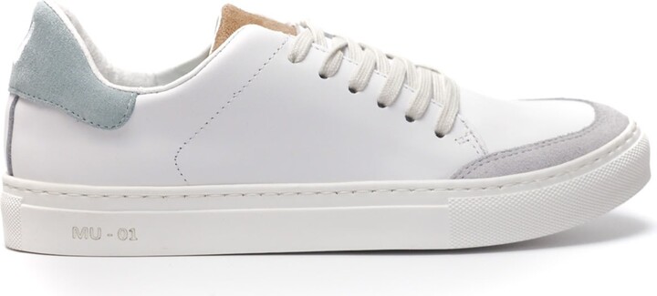 MU the brand Women's White Mu-01 Leather Sneaker Made In Spain ...