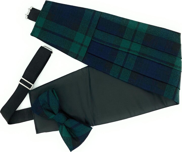 Highland Tweed Gents Pure Wool Tartan Cummerbund & Bow-Tie Set Available in a Selection of ...