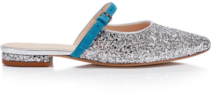 Nicki Hoyne - Mary Jane Mule - Silver & Teal - ShopStyle