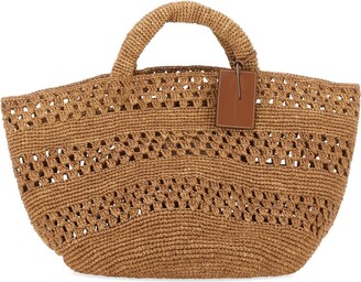 Manebi large Summer striped tote bag - ShopStyle