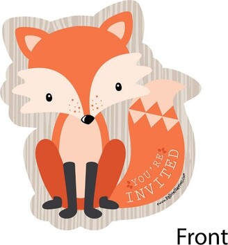 Big Dot of Happiness Fox - Shaped Fill-In Invitations - Baby Shower or ...