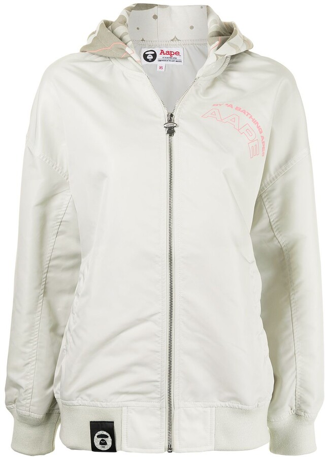 AAPE BY *A BATHING APE® Hooded Zipped Jacket - ShopStyle