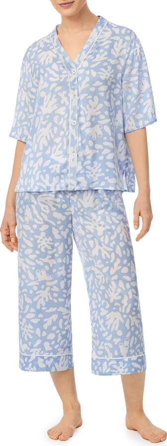 Room Service Pjs Print Crop Pajamas - ShopStyle