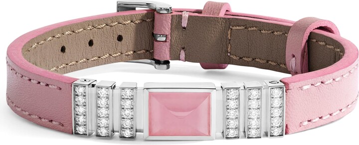 MARLI New York White Gold, Diamond and Nappa Leather Unii Bracelet ...