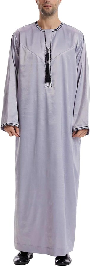 COOFANIN Valentines Books Black Moroccan Thobe Men Mens Arab Sheik ...