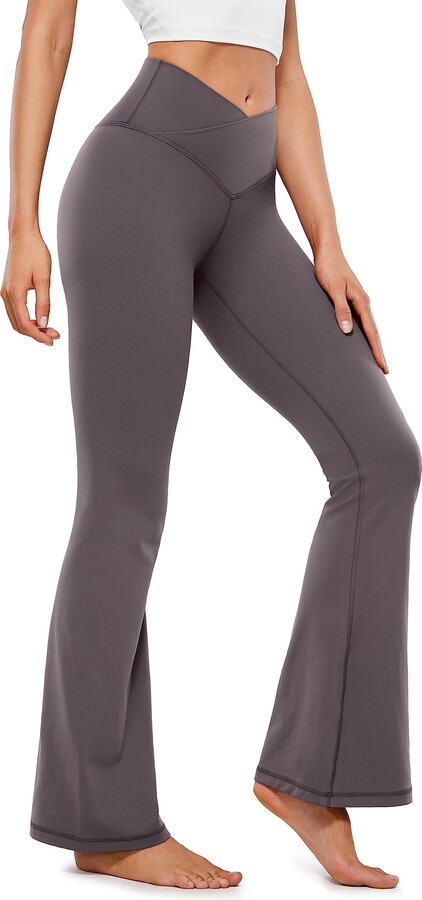 CRZ YOGA Women's Butterluxe Crossover Flared Leggings - 31'' High Waist ...
