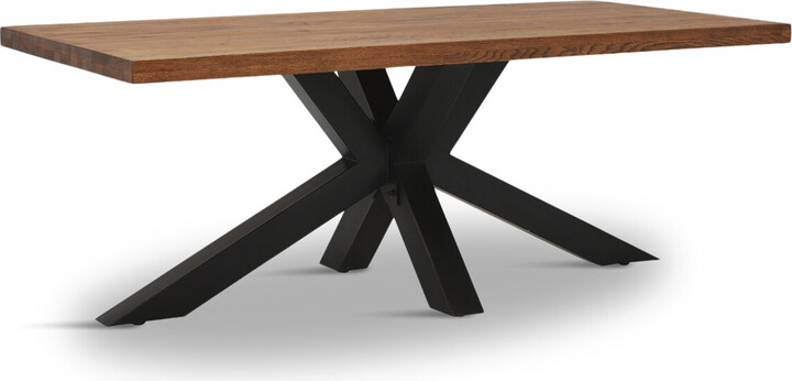 Barker and Stonehouse Navarro Solid Oak 240cm Star Dining Table With ...