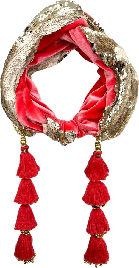 Julia Clancey Champagne Glitz & Flamingo Dorado Turban Twist ...