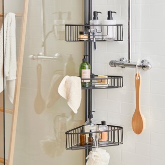 Dunelm French Cane Black Bath Rack Black - ShopStyle
