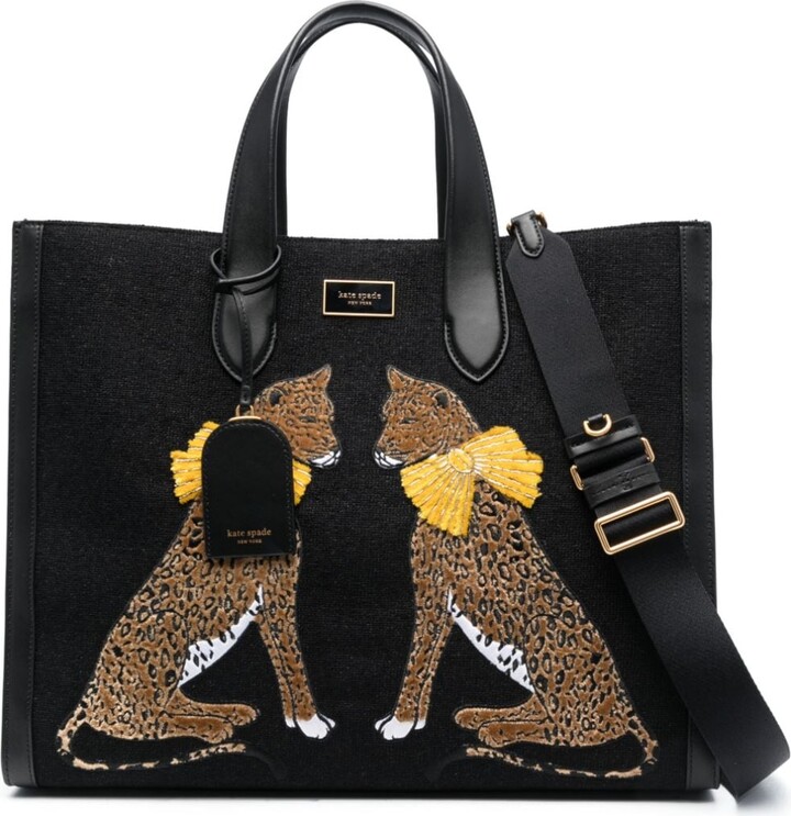 Kate Spade large Manhattan Lady Leopard tote bag - ShopStyle