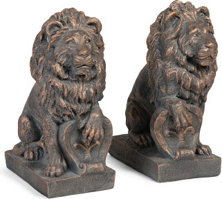 TJMAXX 2Pc 21In Fluer De Lis Lion Sentry Statues - ShopStyle Figurines