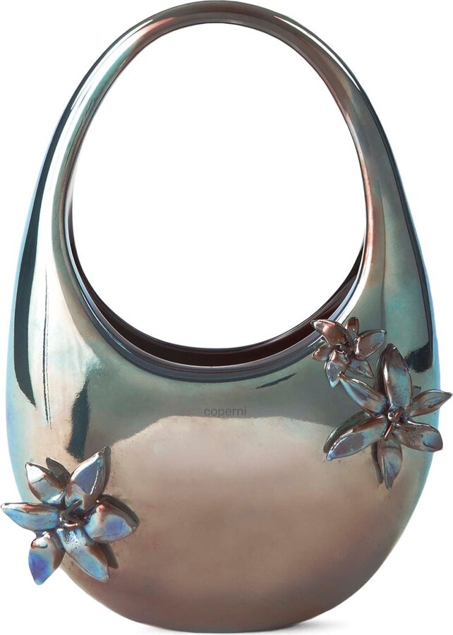 Coperni Mini glass flower swipe top handle bag - ShopStyle