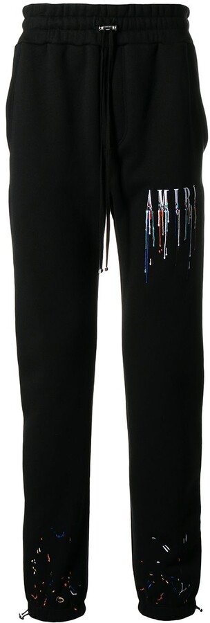 Amiri Paint-Drip Logo Track Pants - ShopStyle Joggers & Sweatpants