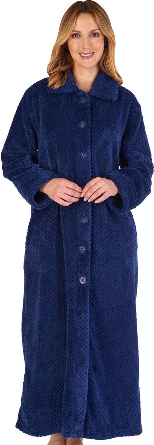 Slenderella HC4328 Women's Housecoats Navy Blue Dressing Gown XXLarge ...