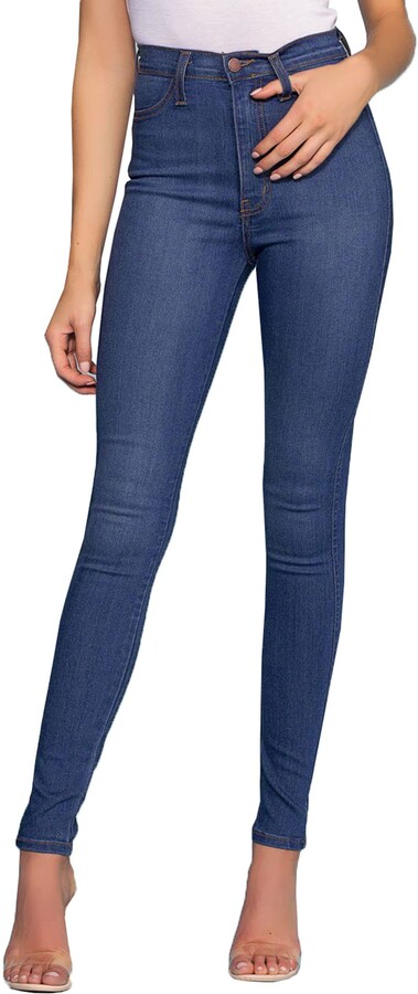 Dfghn Women's High Rise Skinny Jeans Slim Fit Stretch Sexy Shaping ...