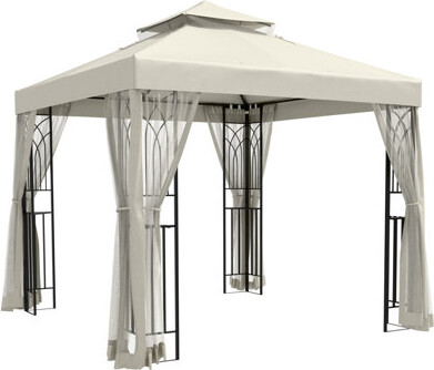 COOS BAY 8 Ft. W x 8 Ft. D Steel Frame Vented Soft Top Patio Gazebo ...