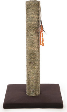 SmartyKat Simply Scratch Seagrass Cat Scratch Post with Feather Cat Toy ...