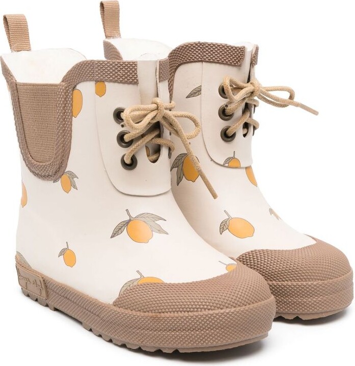 Konges Sløjd Kids Neutral Lemon Print Rain Boots - ShopStyle Boys' Shoes