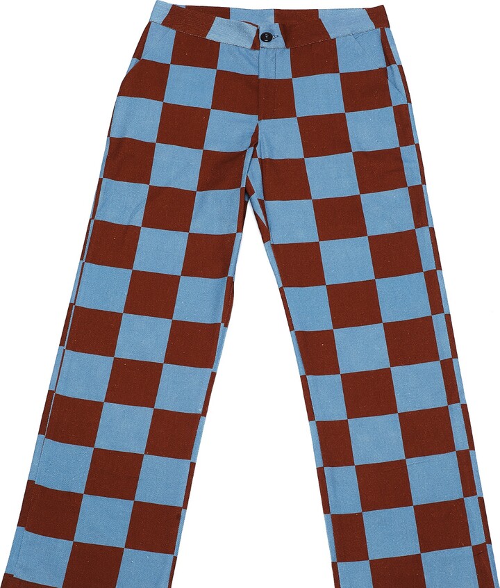 hahause - Sky Checker Pants - ShopStyle Trousers