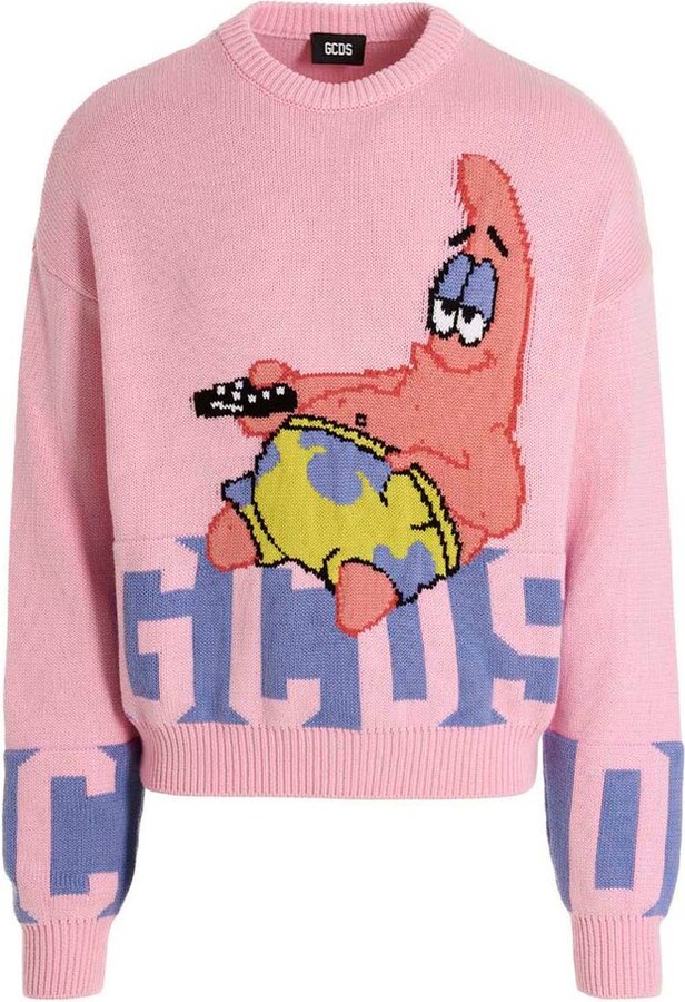 GCDS Spongebob Patrick Star Intarsia Low Band Sweater - ShopStyle