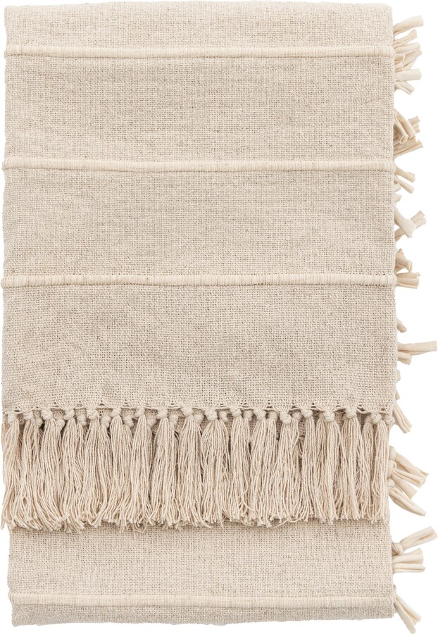 Cedar & Sage Melrose Cream Throw Cream - ShopStyle
