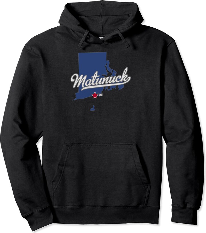 Matunuck Rhode Island Map Matunuck Rhode Island RI Map Pullover Hoodie ...