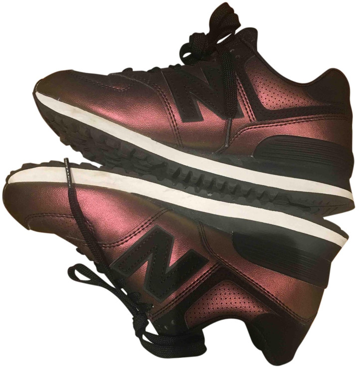New Balance Metallic Leather Trainers - ShopStyle Sneakers & Athletic Shoes