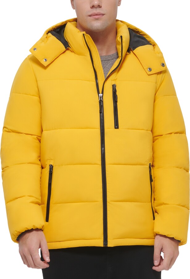 Club Room Men's Stretch Hooded Puffer Jacket, Created for Macy's ...