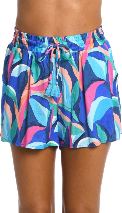 La Blanca Painted Beach Cover-Up Shorts - ShopStyle