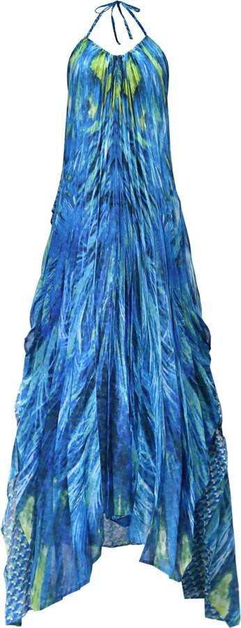 Zoelle Pleated Maxi Dress Phoenix Blue - ShopStyle